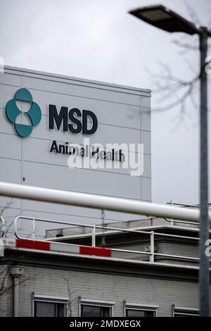 BOXMEER - Exterior of the new MSD Animal Health vaccine factory. At the ...