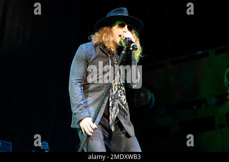 Marc Labelle, of Dirty Honey, performs an opening act on Saturday, Aug ...