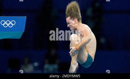Cassiel Rousseau of Australia competes in men's diving 10m platform ...