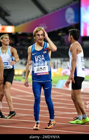 Ayden Jent of USA after competing in the 2017 World Para Athletics Championships in the Olympic ...