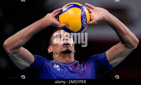 Stephen Boyer of France during the Volleyball Nations 2023 between ...