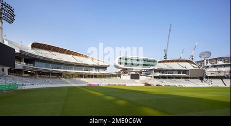 Overall view with cricket field and new stands. Lord's Cricket Ground ...