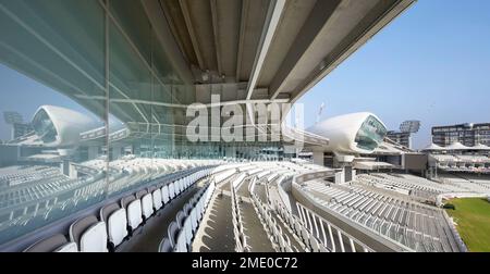 Seating and glazed bands to restaurant. Lord's Cricket Ground, London ...