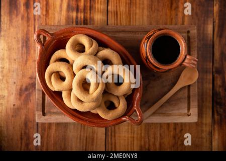 Coricos with Cafe de Olla. Also known as Harinillas de maiz crudo ...