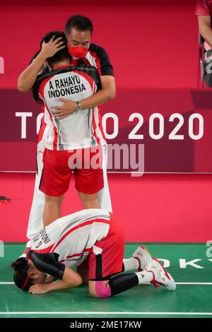 Indonesia's badminton doubles team of Eng Hian, left, and Flandy ...