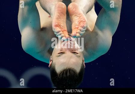 Oliver Dingley of Ireland competes in the semifinals of men's 3-meter ...