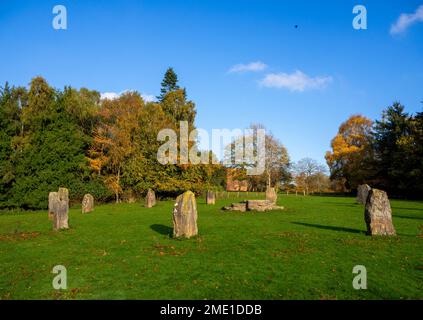 Ruthin Castle, Gorsedd Stones, Modern Eisteddfod Stone Circle Ruthin ...