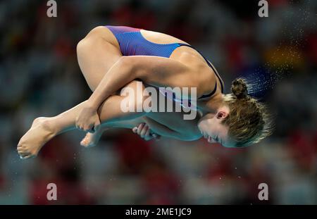 Hailey Hernandez of the United States' competes in women's diving 3m ...