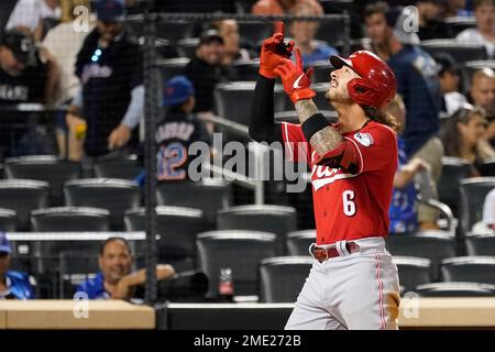 Cincinnati Reds' Jonathan India celebrates after hitting a two-run home ...