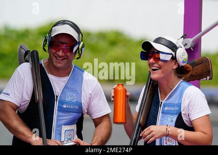 Gian Marco Berti, left, and Alessandra Perilli, both of San Marino ...