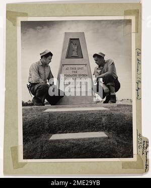 The Ernie Pyle Monument, in Ie Sihma, Japan, marks the spot where the ...