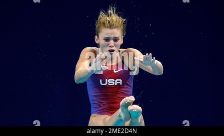 Hailey Hernandez of the United States' competes in women's diving 3m ...