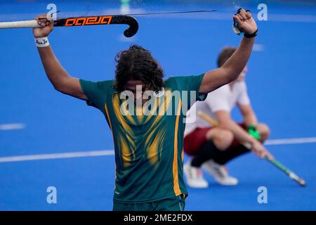 South Africa's Mustaphaa Cassiem reacts with frustration after drawing ...