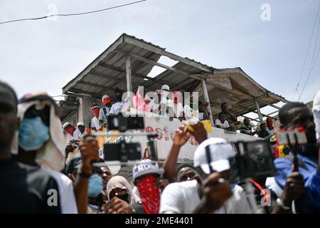 Jimmy Cherizier, alias Barbecue, a former police officer who heads a ...