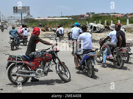 Jimmy Cherizier, alias Barbecue, a former police officer who heads a ...