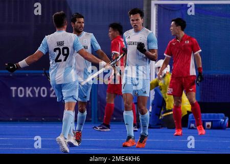 Argentina forward Nicolas Santiago Keenan (7) drives against Japan ...