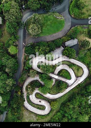 Aerial view of small racing track Stock Photo - Alamy