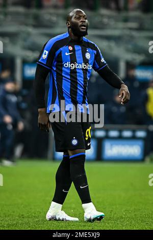 Romelu Lukaku of FC Internazionale looks on during the Serie A 2022/23 ...