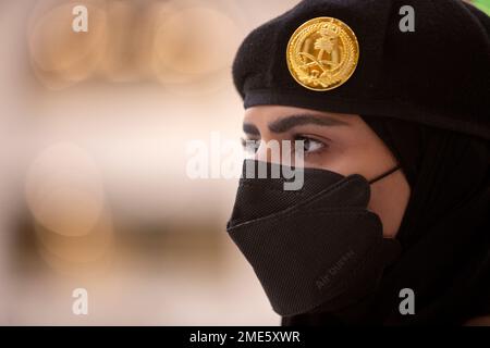 Saudi police woman, Samar, who is recently deployed to the service ...