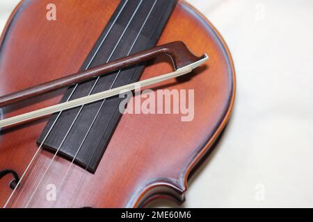 Wooden violin body in brown color Stock Photo - Alamy