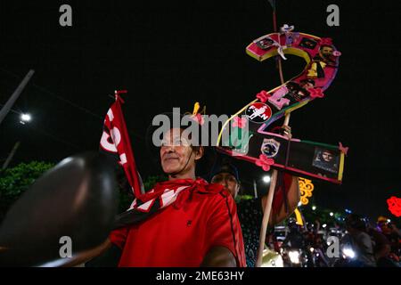 18 July 2021, Nicaragua, Managua: A man waves a Sandinista National ...