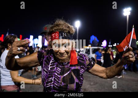 18 July 2021, Nicaragua, Managua: A man waves a Sandinista National ...