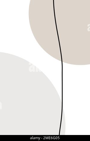 Beige Abstract Wall Art Decoration. Modern Wall Art Vector Stock Vector ...