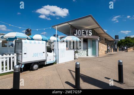Brisbane, Australia – January 19 2023: Group of children with climbing ...