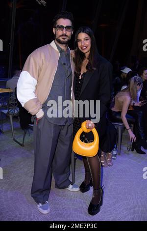 Ali Suna and Alia Chergui attending the Chmps Parisse Haute Couture ...