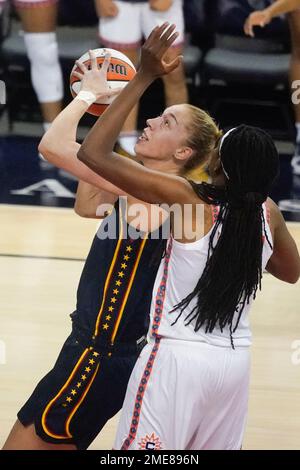 Indiana Fever's Bernadett Hatar (44) during a WNBA basketball game ...