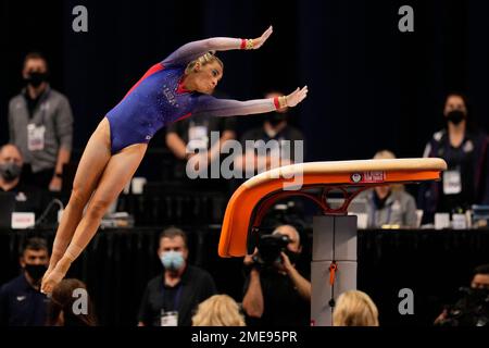 MyKayla Skinner competes on the vault during the women's U.S. Olympic ...
