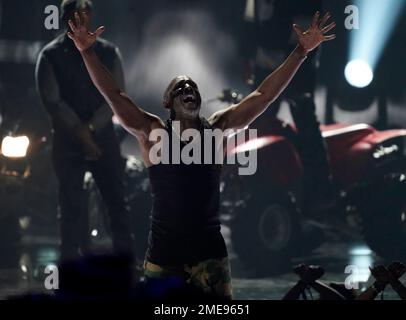 Michael Kenneth Williams performs a tribute to late rapper DMX at the ...