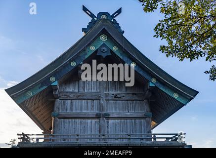 The main hall (honden) at Izumotaisha, a Shinto shrine in Izumo ...
