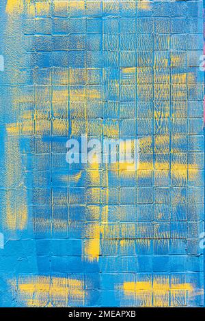 Street wall painting with acrylic paint. It occupies the entire surface ...