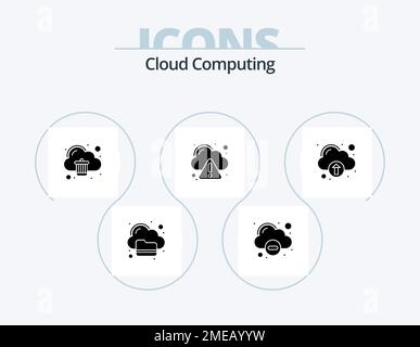 Cloud Computing Glyph 5 Icon Pack Including computing. image. cloud. download. Creative Icons ...