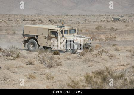 A high mobility multipurpose wheeled armored military vehicle (HMMWV ...