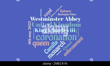 Word cloud of the coronation of His Royal Majesty King Charles III on ...