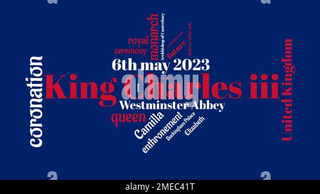 Word cloud of the coronation of His Royal Majesty King Charles III on ...