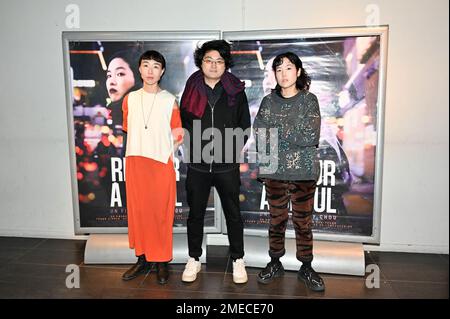Davy Chou, director of the film, Ji-Min Park, main actress of the film, Laure Badufle, Leanna ...