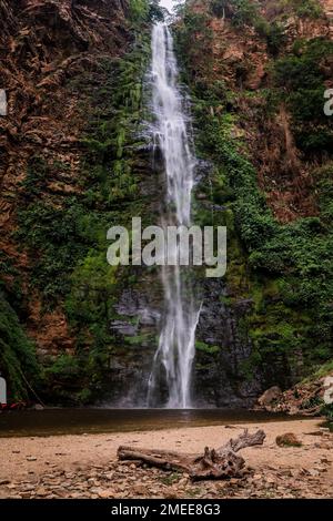 View to the Wli Waterfalls, the highest waterfall in Ghana and the ...
