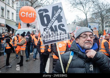 France, Lyon, 2023-01-19. Demonstration against the government's ...