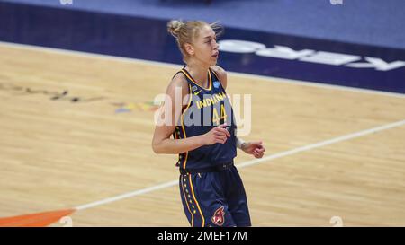 Indiana Fever's Bernadett Hatar (44) during a WNBA basketball game ...