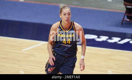 Indiana Fever's Bernadett Hatar (44) during a WNBA basketball game ...