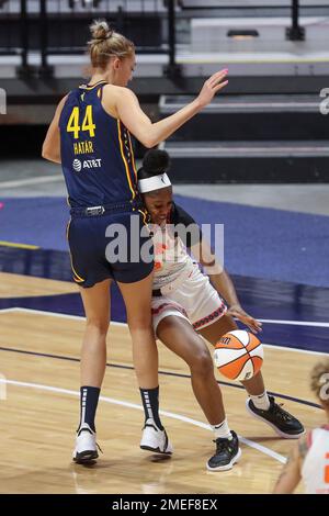 Indiana Fever's Bernadett Hatar (44) during a WNBA basketball game ...