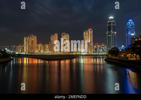 A view of the Bahriya Beach on Pearl Island in Doha, Qatar, Thursday ...