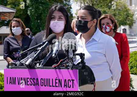 I AM VANESSA GUILLEN, from left: Mayra Guillen, Natalie Khawam, Chuck ...