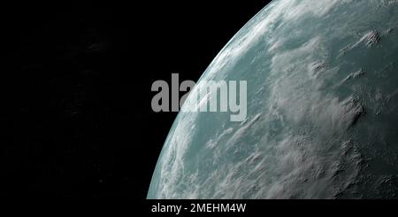 Atmosphere of Exoplanet Kepler 22b in the outer space Stock Photo - Alamy