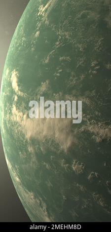 Exoplanet Kepler 22b in the outer space with solar atmosphere Stock ...