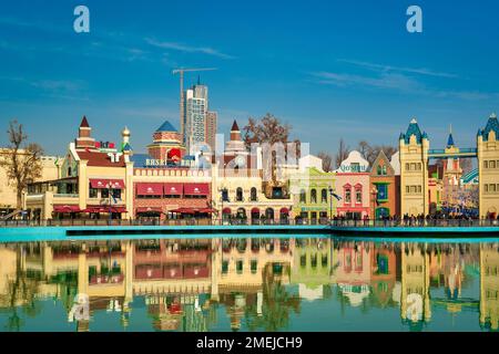 TASHKENT, UZBEKISTAN - DECEMBER 20, 2022: "Magic City" amusement park ...