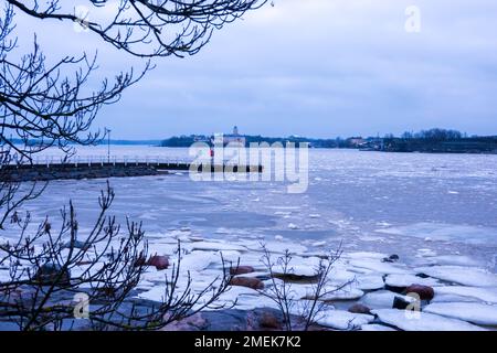 Helsinki Bay, Sea Ice Stock Photo - Alamy